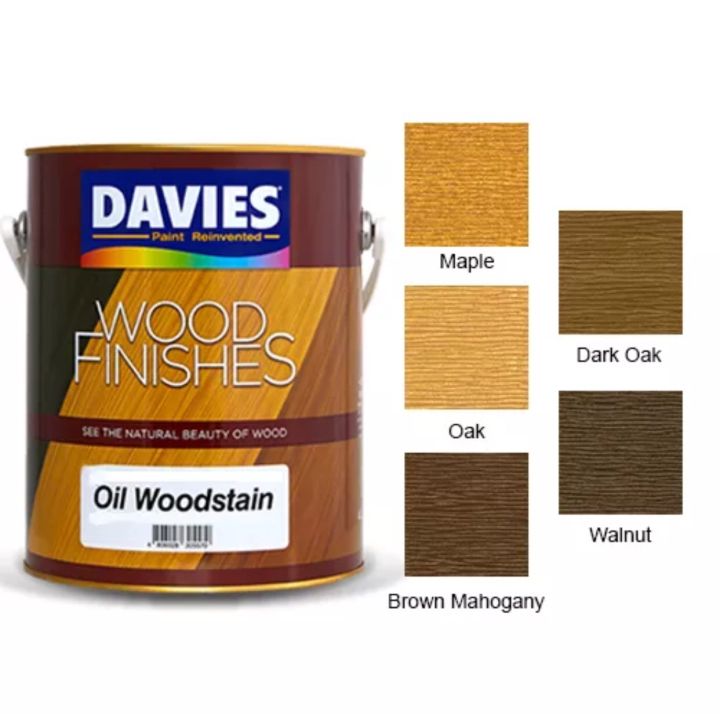 DAVIES OIL WOODSTAIN 1 LITER. Mahogany, Oak, Maple, Dark Oak, Walnut ...