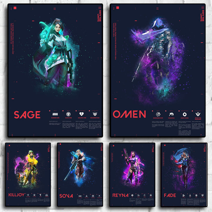 Anime Gaming Posters Aesthetic Valorant Figure Poster Viper Reyna ...