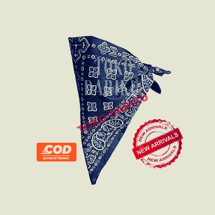 Slayer Biru Navy Motif Batik/Slayer Etnik motif batik serbaguna ...