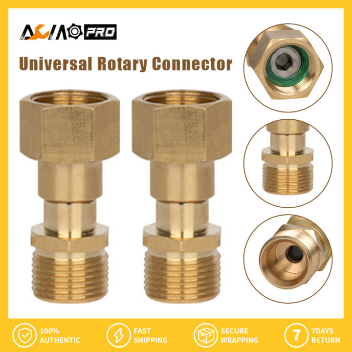 AumoPro 1PC Brass High Pressure Washer Swivel Joint Connector Hose ...