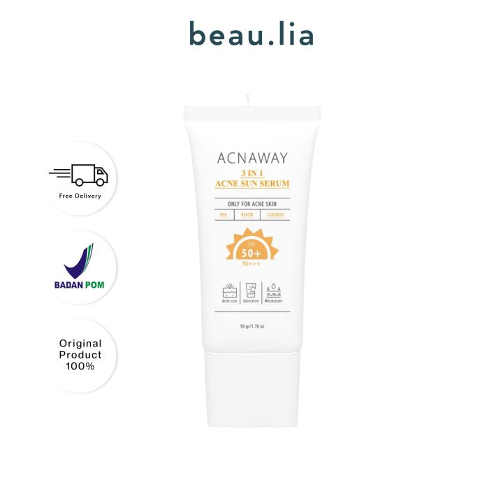 ACNAWAY 3 in 1 Acne Sun Serum Sunscreen Serum with SPF 50+ PA+++ | Lazada Indonesia