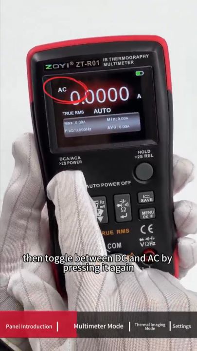 ZOYI/ZOTEK ZT-R01 Infrared Thermal Imaging Multimeter Industrial Power ...