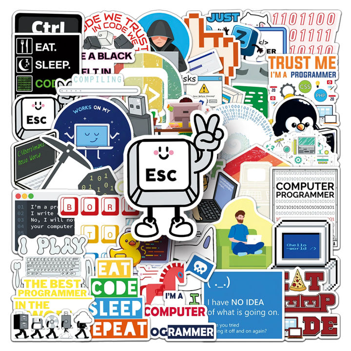 10/30/50PCS Programming Hackers Network Security Stickers DIY Engineers ...