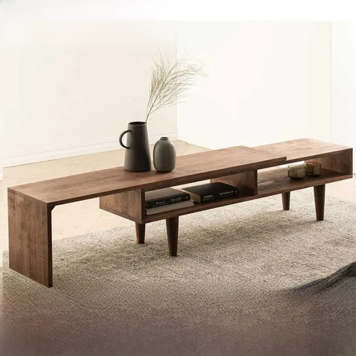 Japanese Style Minimalist Small Apartment Living Room Solid Wood TV ...