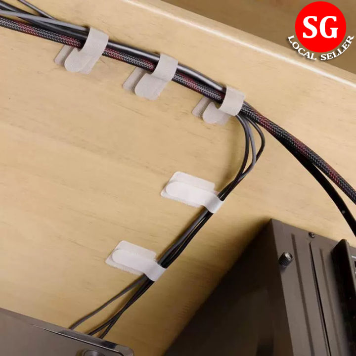 🇸🇬【SG stock】Cable Tie tape Cable Organizer Tidy Management Clips Cable ...