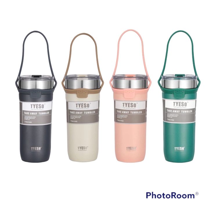 พร้อมส่ง ส่งไว ของแท้ TYESO กระบอกน้ำ แก้วน้ำเก็บอุณหภูมิ มีหูหิ้ว ขนาด ...