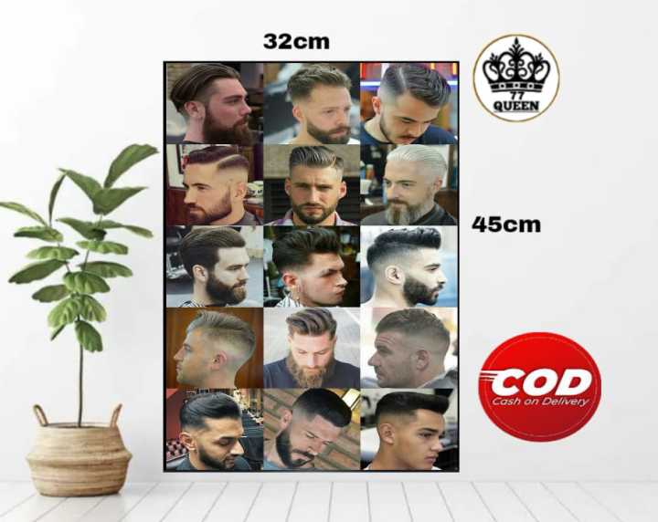 POSTER BARBERSHOP/POSTER DINDING BARBERSHOP/POSTER MODEL PANGKAS RAMBUT ...