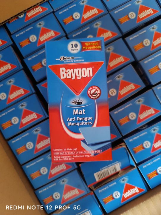 Baygon Mat Anti Dengue Mosquitoes 10pads | Lazada PH
