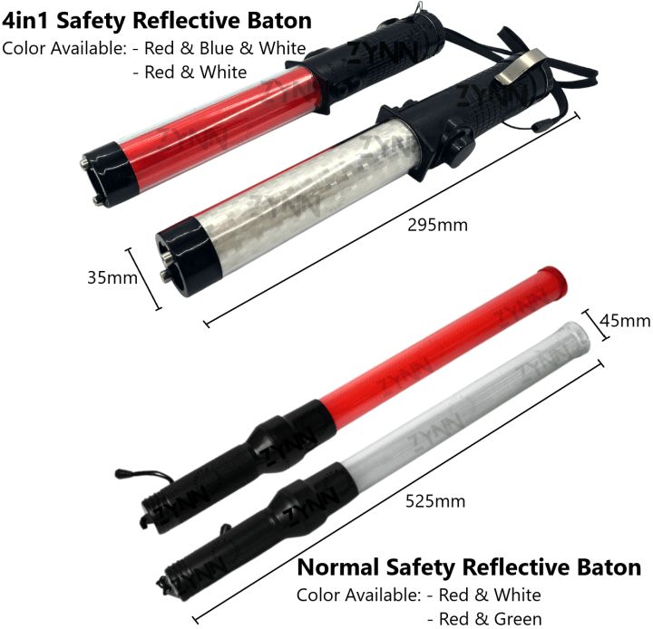 [SG STOCK] SAFETY REFECTIVE BATON Signal LED Fire Traffic Police Road ...
