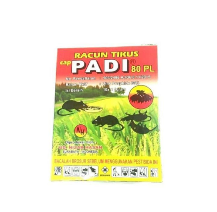 Racun Tikus-Padi-80 pembasmi tikus mati kering | Lazada Indonesia