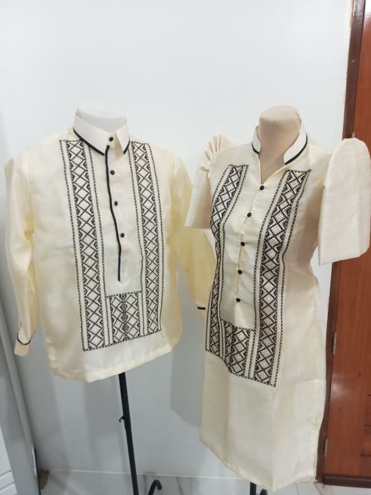couple barong and dress ethnic& feather embro | Lazada PH