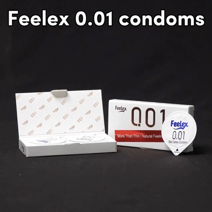 Feelex 001 Non Latex male condom, 0.01 mm standard ultra-thin, odorless ...