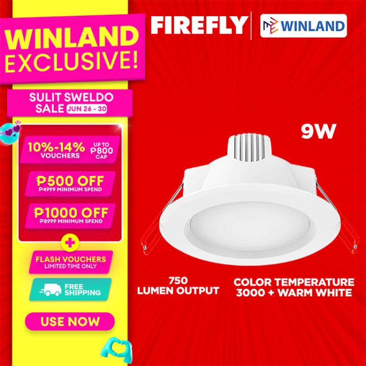 Firefly by Winland Basic Series LED Integrated Downlight (9W / 100-240V ...