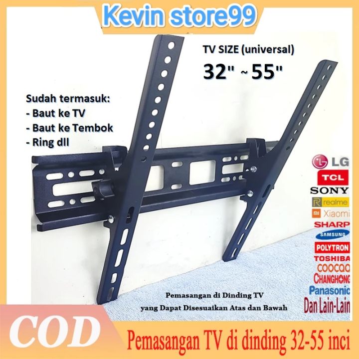 Braket Tv 32 - 55 inci LED Tempat Tv Gantungan Tv Gantung | Lazada ...