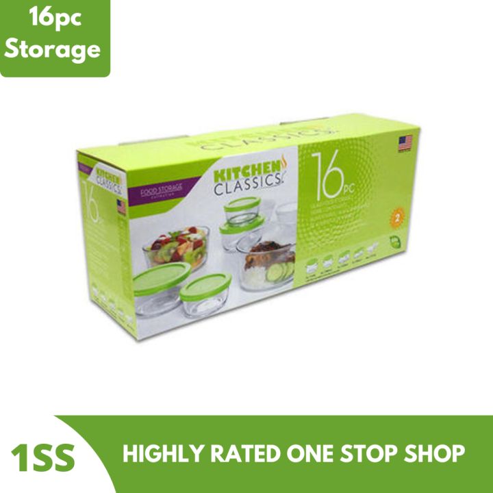 Kitchen Classics Glass Food Storage 16pc | Lazada PH