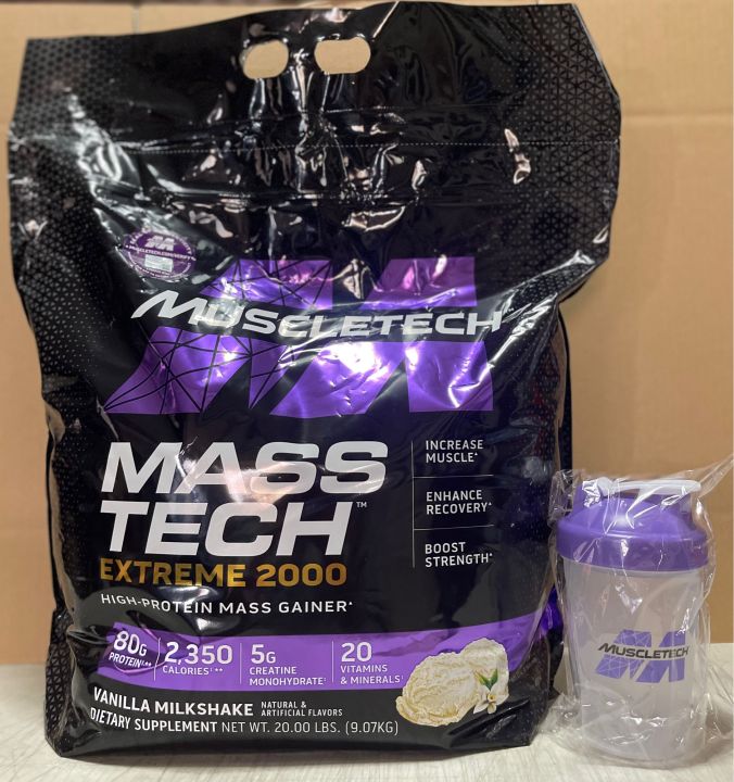 Muscletech Mass Tech Extreme 2000 20 lbs. with FREE shaker | Lazada PH