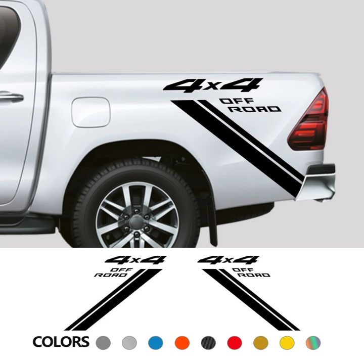Car Side Sticker Universal 4X4 Off Road Decor Decal For Toyota Hilux ...