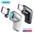 Elough 120W USB Type C ถึง USB C อะแดปเตอร์แม่เหล็ก 90 องศา Fast ...