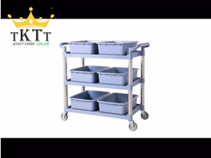 3 Tier Utility Cart Multipurpose Trolley Large Size 100x50x102cm for ...