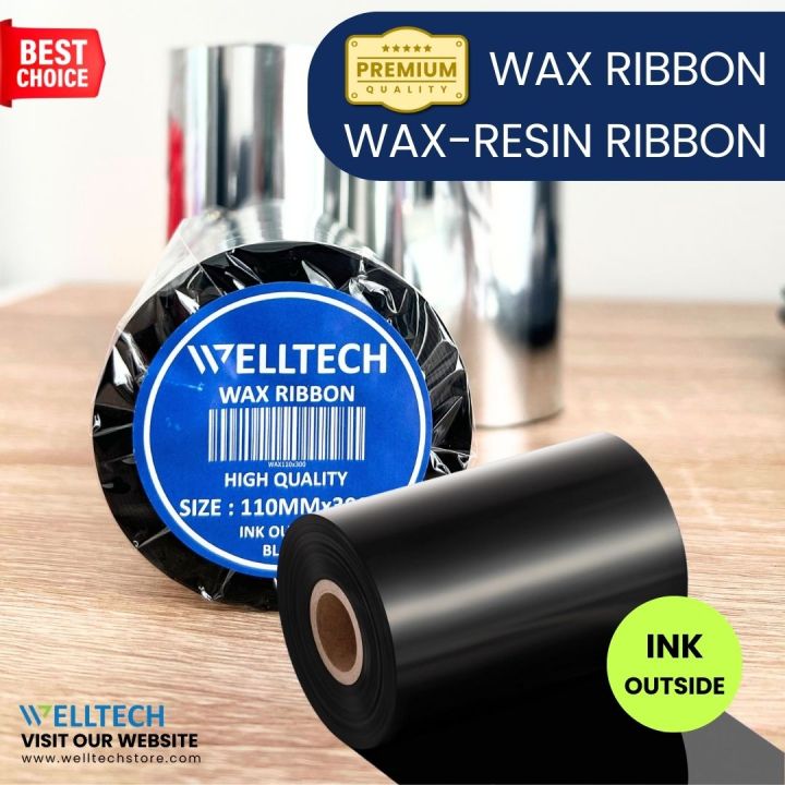 RIBBON WAX RESIN หมึกพิมพ์บาร์โค้ด ริบบอน WELLTECH | Lazada Thailand