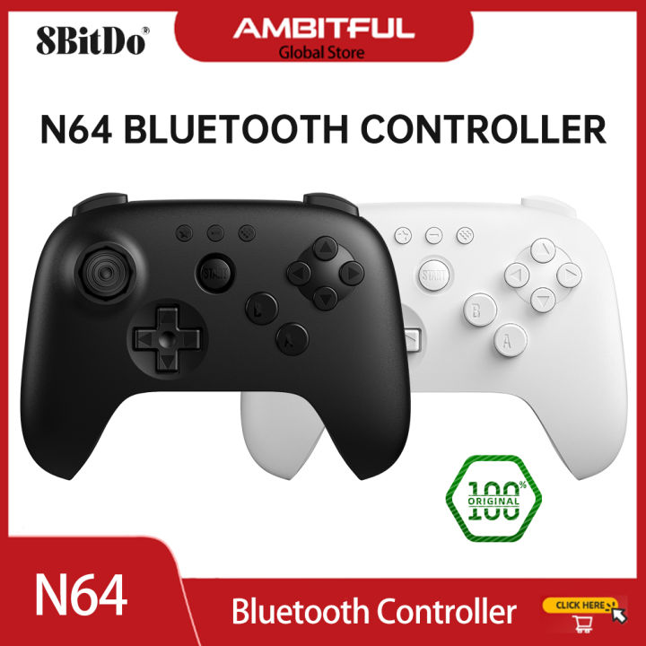 8BitDo N64 Bluetooth Controller for Analogue 3D, Switch, Windows, and Android Gaming Wireless ...