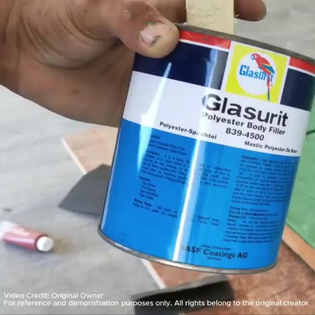 GLASURIT POLYESTER BODY FILLER WITH HARDENER AND SEPERATE HARDENER ...