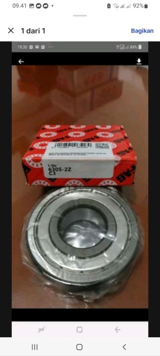 Ball bearing 6305 ZZ C3 FAG Original | Lazada Indonesia