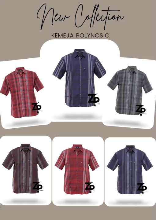 KEMEJA HEM PRIA DEWASA KATUN POLYNOSIC | Lazada Indonesia