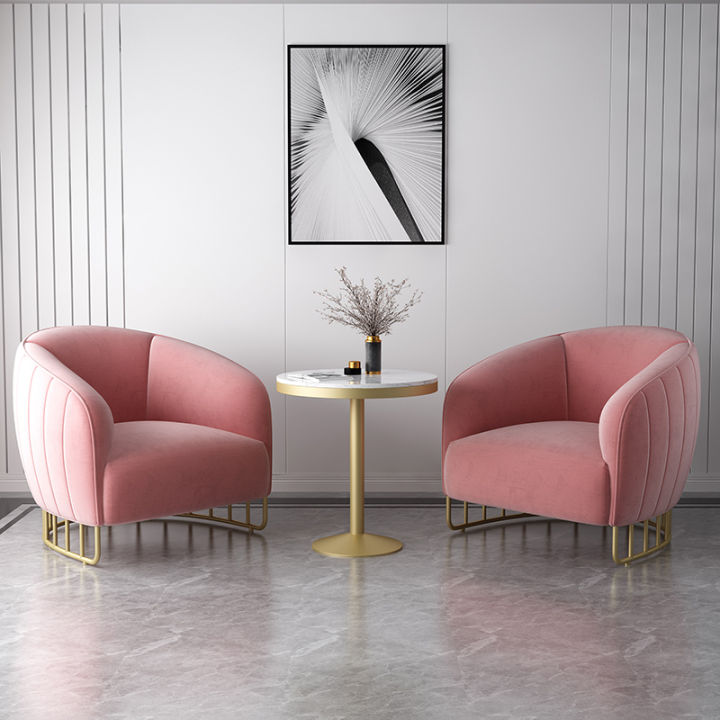 Scandinavian Fabric Reception Accessible Luxury Single-Seat Sofa Chair ...