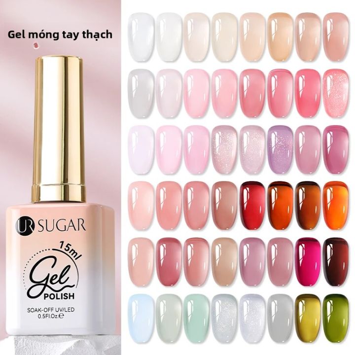 Sơn Móng Tay Dạng Gel Màu Nude Nhạt UR SUGAR 15ml, Màu Hồng Nhạt Trong ...