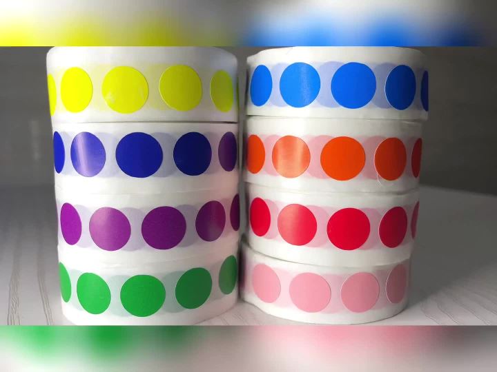 8000 PCS 1/2 Inci Pelekat Titik Bulat Label Pengekodan Warna, Pelekat ...