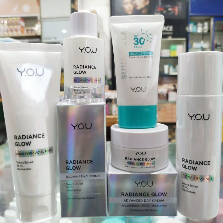 YOU Radiance Glow Paket Skincare (BERHADIAH) Tanpa Cream Malam Bisa ...