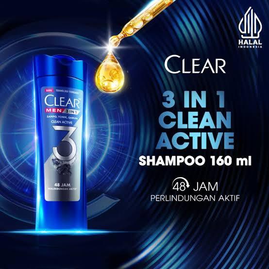 SHAMPO CLEAR BOTOL 160ml DAN SACHET SAMPO DAN KONDISIONER CLEAR MEN ...