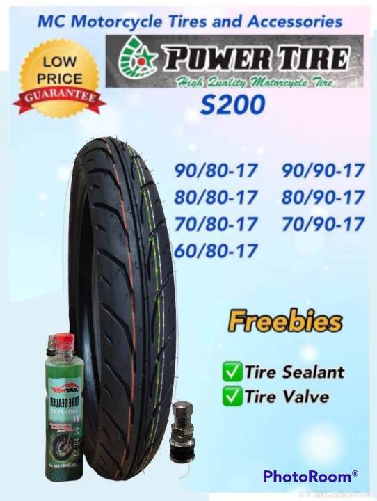 POWER TIRE Size17” (Raider,Wave,Smash,etc.), FREE Pito & Sealant ...