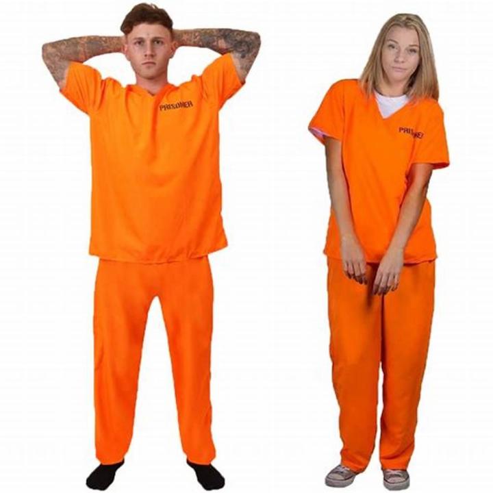 Halloween Costume Stage Performance Cosplay Clothes Prisoner Suit ...