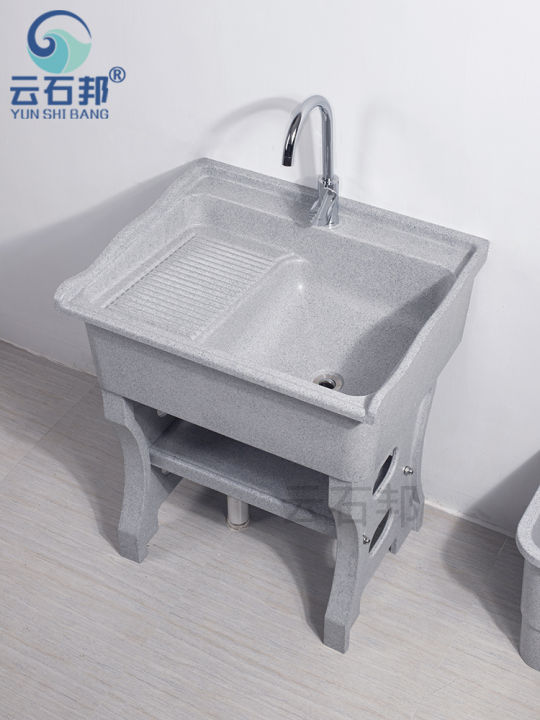 Quartz Stone Laundry Basin Integrated Pool Stone Wash Basin Household ...