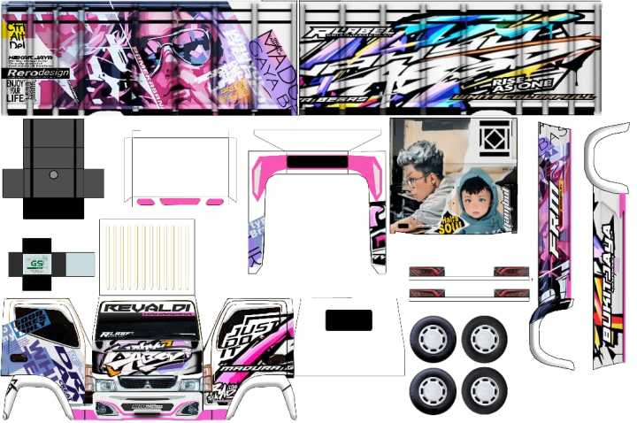 STIKER TRUK OLENG MURAh COD/POLA STIKER TRUK MURAH | Lazada Indonesia