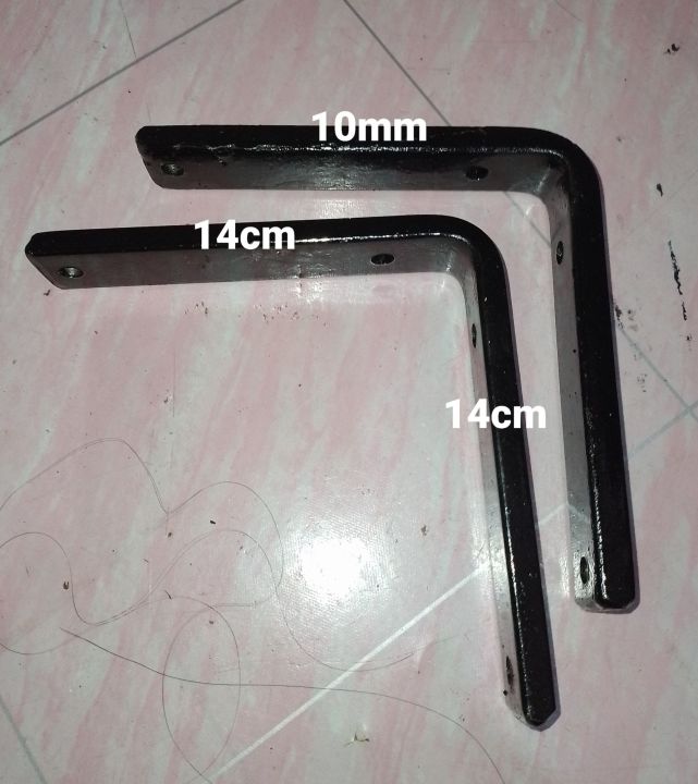 Heavy duty L shape wall bracket 14cm x 14cm x 10mm. 2pcs. | Lazada PH