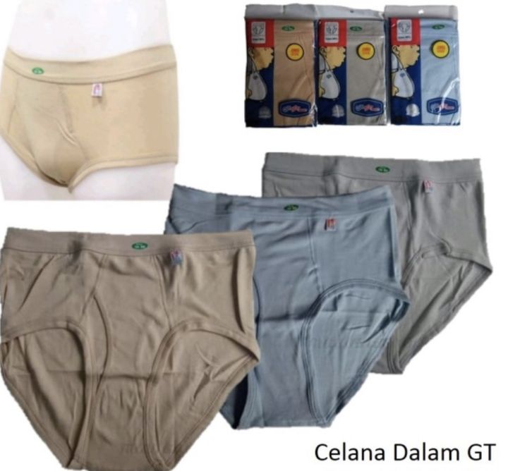 Sempak GT MAN 704 BW bahan katun adem dipakai buat aktifitas | Lazada ...