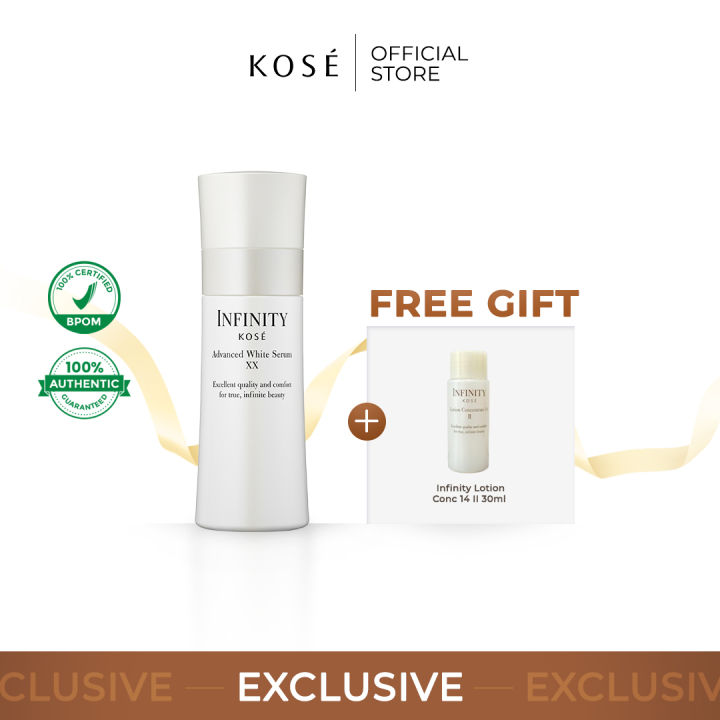 KOSE Infinity Advanced White Serum XX - 120ml + FREE Adv. Moist Conc Serum 10ml | Lazada Indonesia