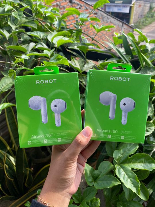 New ⚡TWS T60 ROBOT airbuds true wireless earphone bluetooth 5.3 ...
