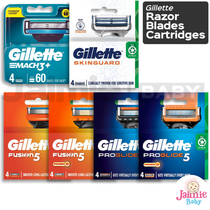 Authentic Gillette Razor Blade Cartridges Fusion 5 Proglide Skinguard ...