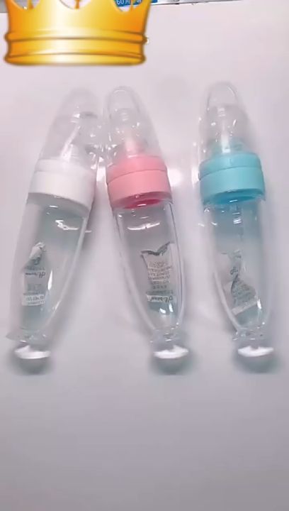 【COCO MALL】COD ช้อนป้อนอาหารเด็ก แบบพกพา ขวดนมบีบ ขวดซิลิโคน ช้อนป้อนอาหาร 90ML | Lazada.co.th