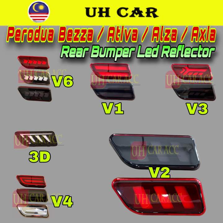 Perodua Bezza Alza Ativa Axia V1 V2 V3 V4 V6 3D Rear Bumper Led ...