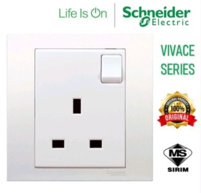 SCHNEIDER VIVACE 13A SWITCH SOCKET KB15/ 15A Switch socket/ 20A DP ...