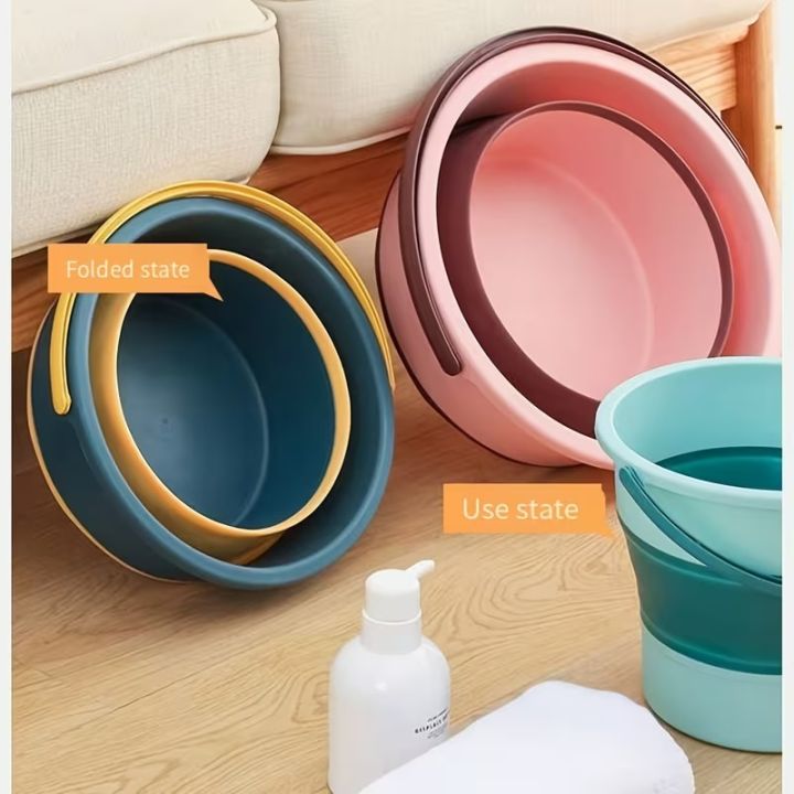 5/10/17L Portable Folding Bucket Multifunctional Thickened Silicone ...