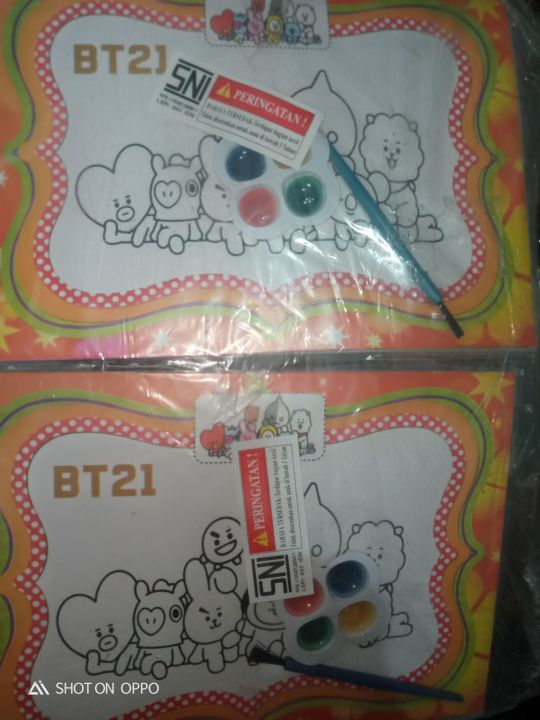 Mainan warnai Cat air besar ukuran 12×17 cm, isi 20 pcs/pack | Lazada ...