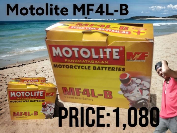 Motolite Battery Original MF 4L-B for Motorcycle 12V heavy duty | Lazada PH