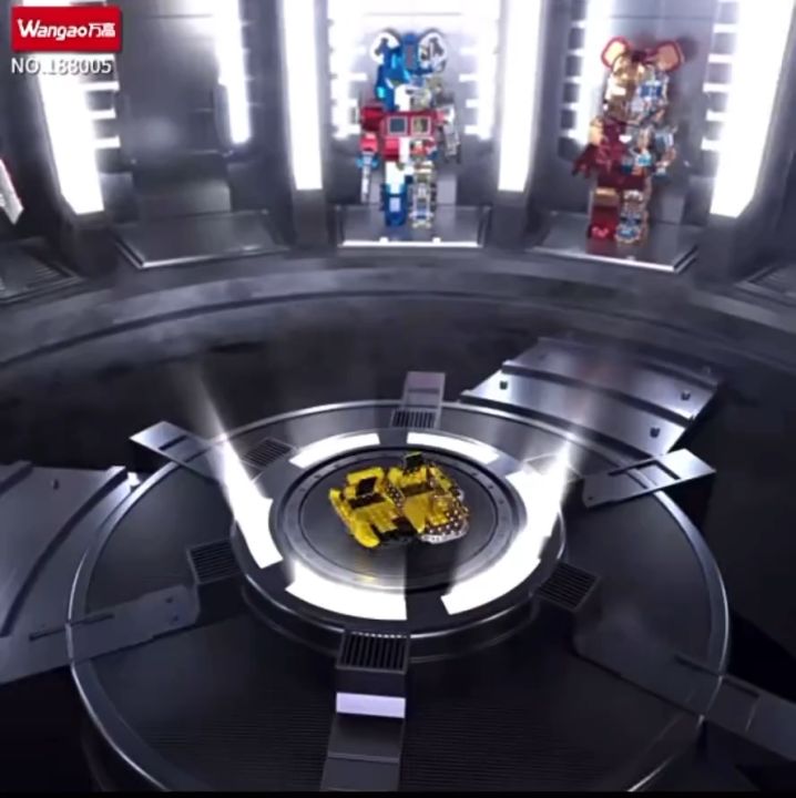 Bumblebee Bear Robot Bearbrick Building Blocks WANGAO 188005 (Height ...