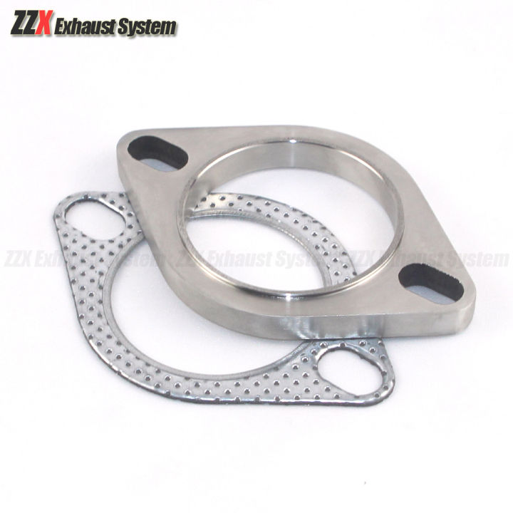 Automotive exhaust muffler 304 stainless steel welded flange two-hole ...